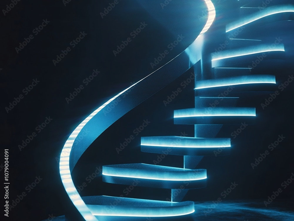 Spiral Staircase Graph Symbolizing the Progression of Data Through ...