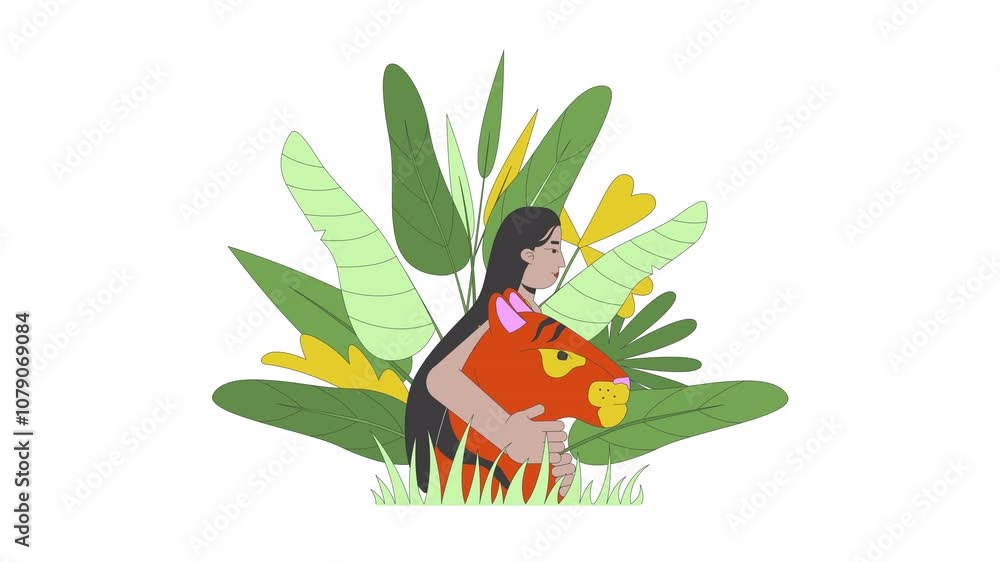 Save animals facing extinction 2D animation. Protecting endangered ...