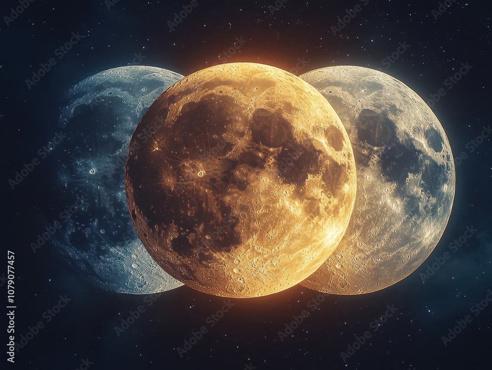 Modern lunar calendar background for 2025 featuring cosmic design ...