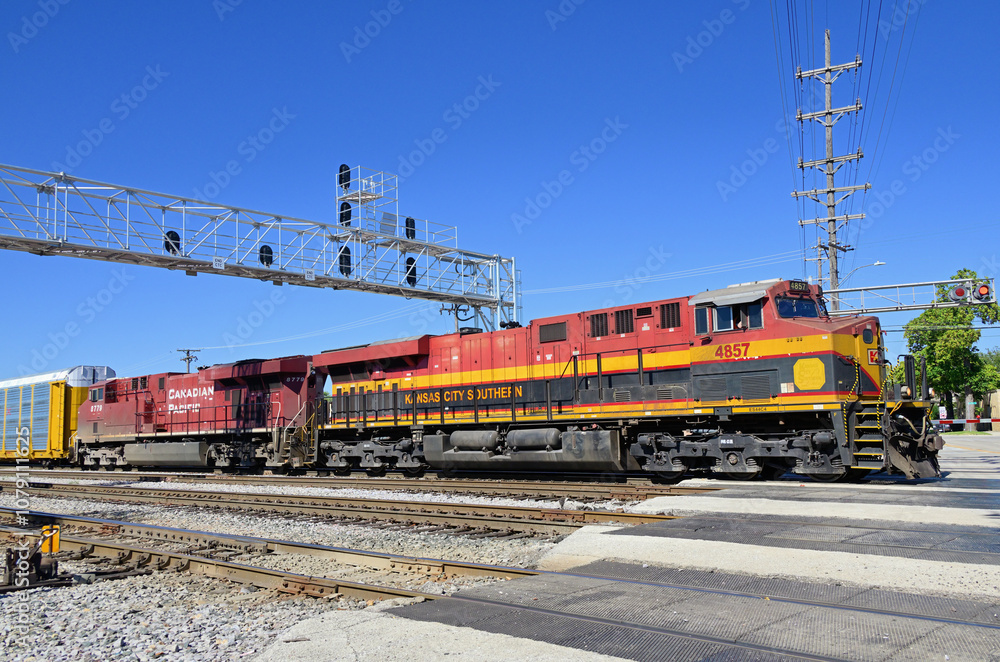 Canadian Pacific Kansas City locomotives in their railroad's previous ...