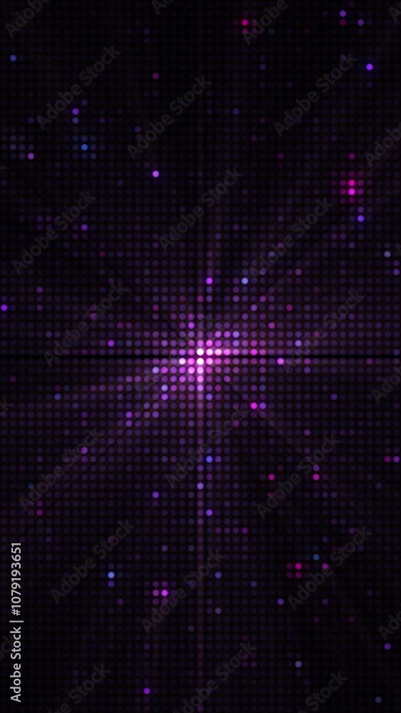 Colorful flashing LED lights vertical party background. Glowing disco ...