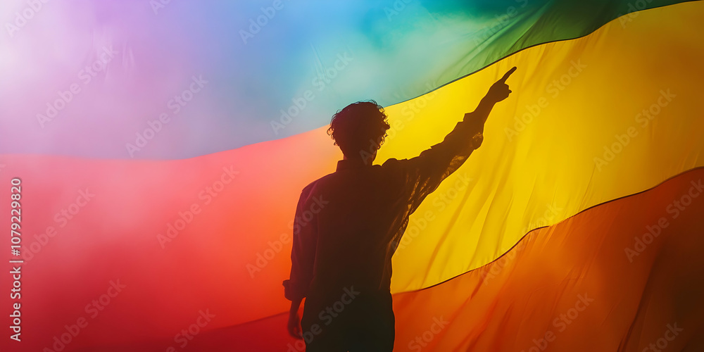 Rainbow flag as background, celebrating Pride Month and LGBT ...