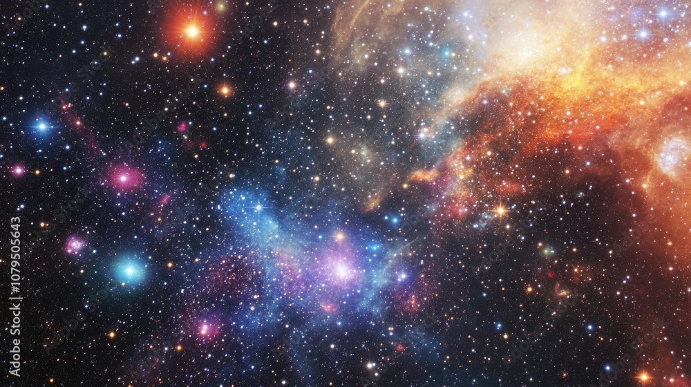 High definition star field background in 3D cartoon rendering Textured ...