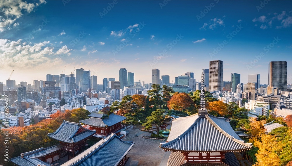 The Ancient Temples and Modern Skylines of Tokyo, Japan, Showcasing a ...