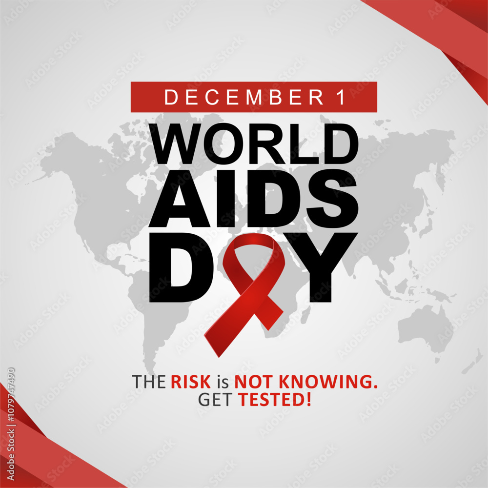 World aids day 2024 social media banner design. December is Aids ...