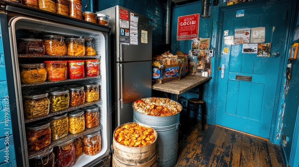 Community fridge initiative urban neighborhood food donations shared ...