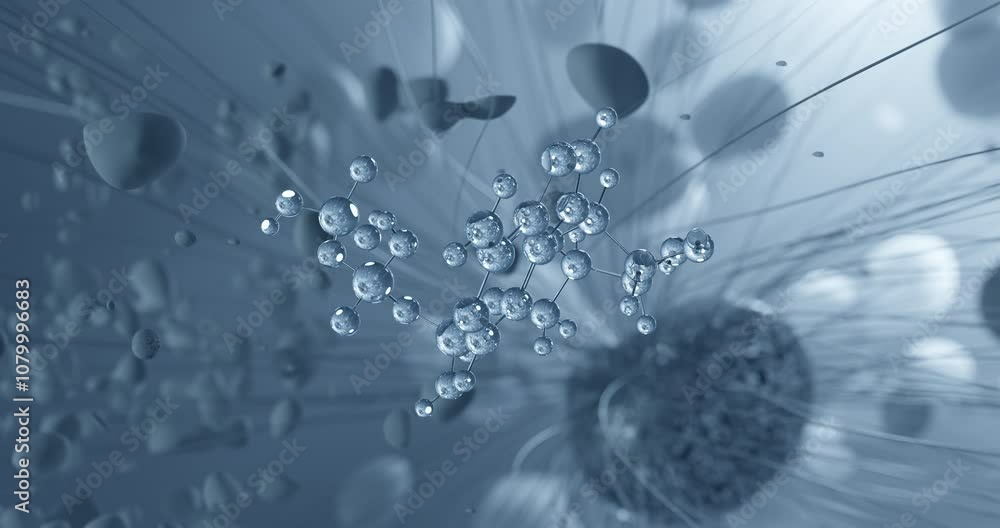 Adenosine Triphosphate Rotating Molecular 3d Structure Ball And Stick Model Looped Video Atp