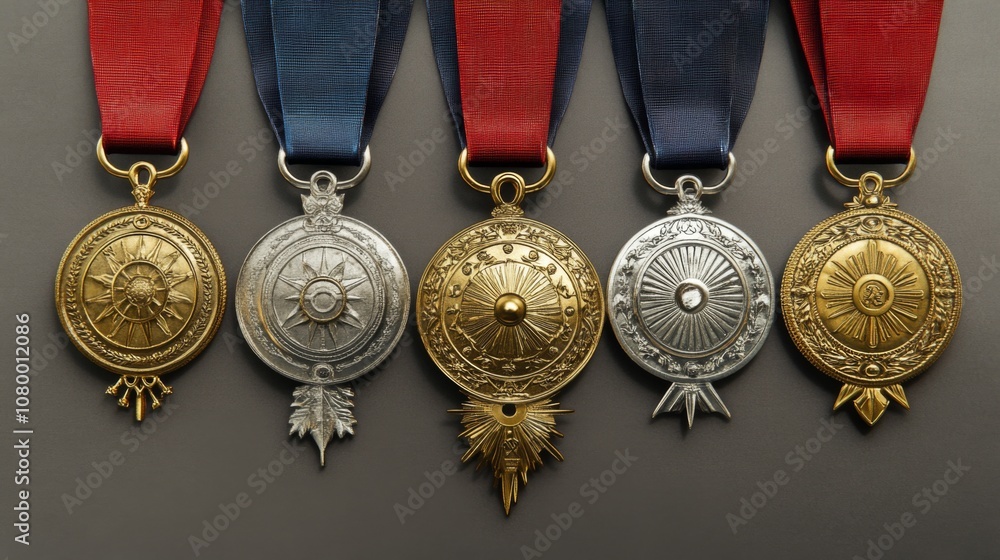 Gold and Silver Medals with Ribbons: A Symbol of Honor and Achievement ...