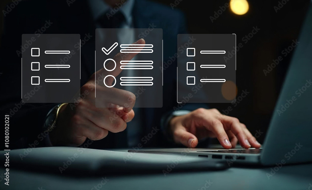 questionnaire with checkboxes, filling survey form online, answer ...