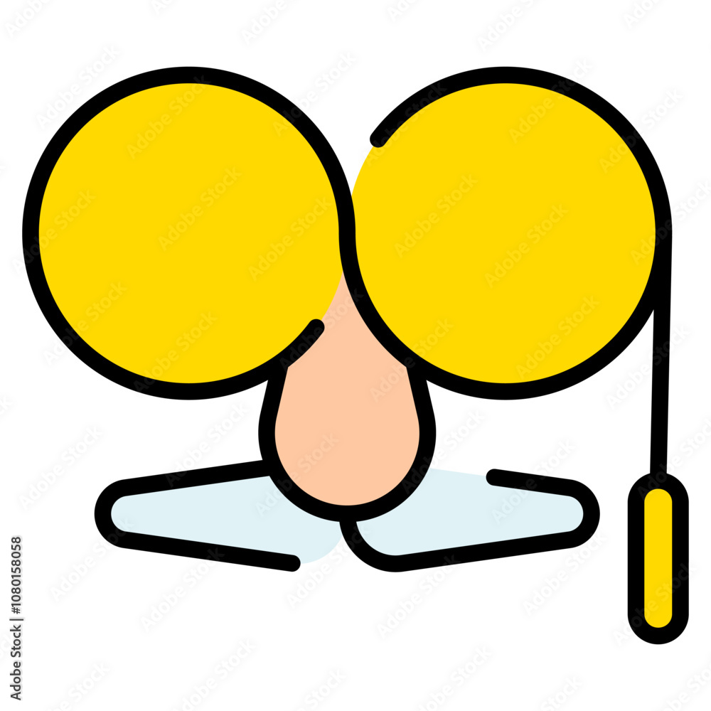 eye mask icon with filled outline. Suitable for website design, logo ...