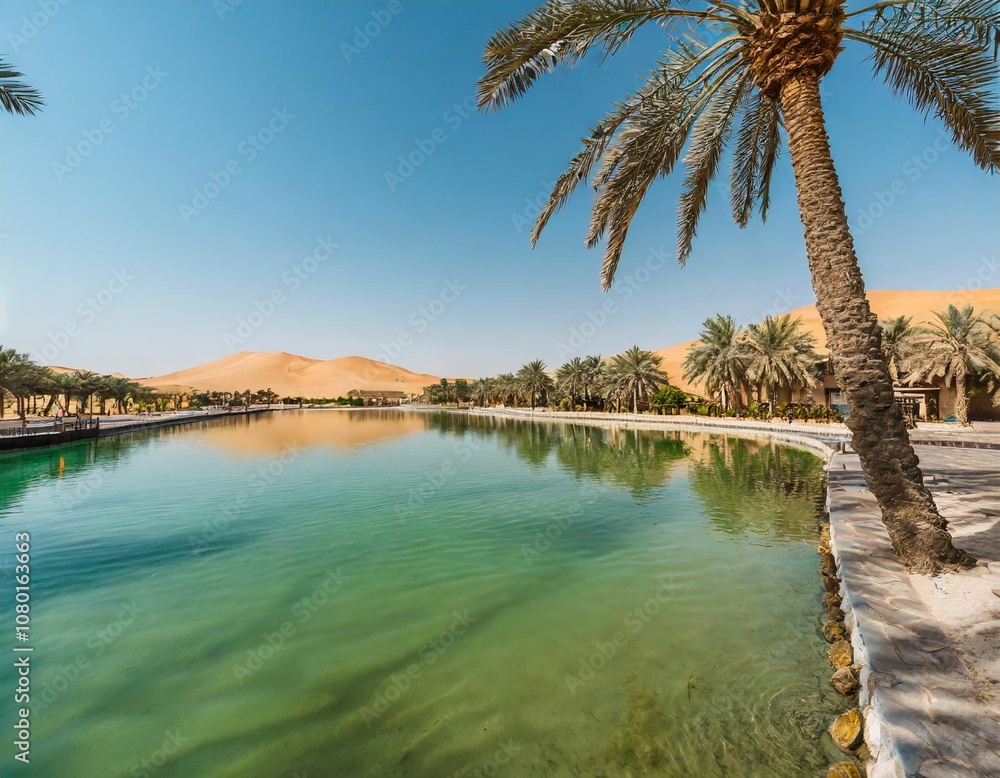The Serene Oasis of Liwa in the United Arab Emirates, Nestled Amidst ...