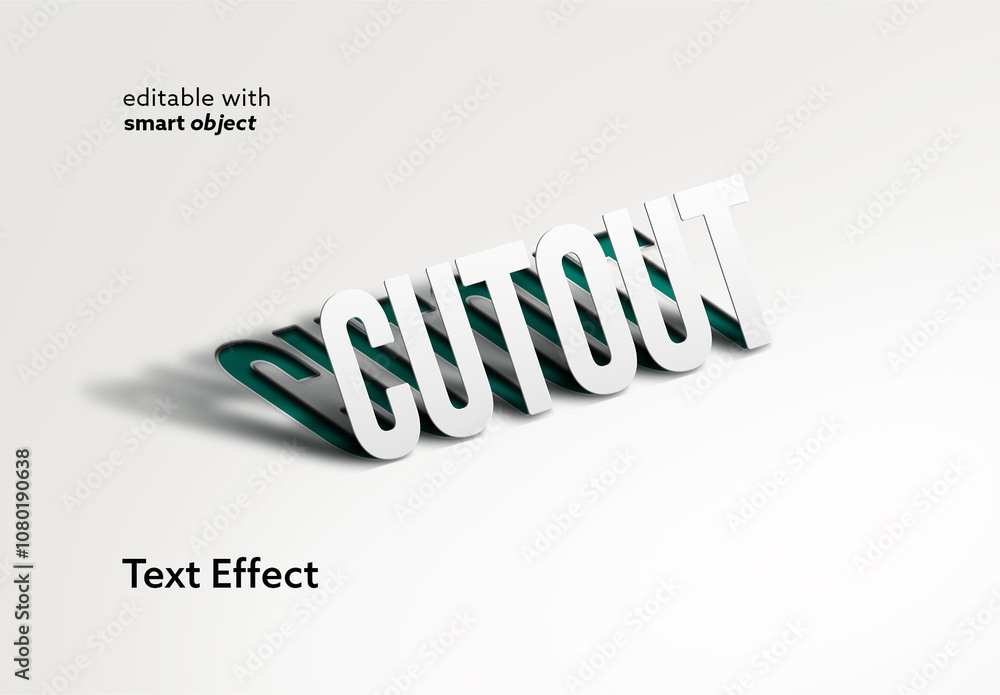 Cutout Text Effect Stock Template | Adobe Stock