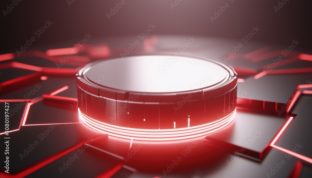 Product showcase mockup with rotating 3D elements, interactive UI ...