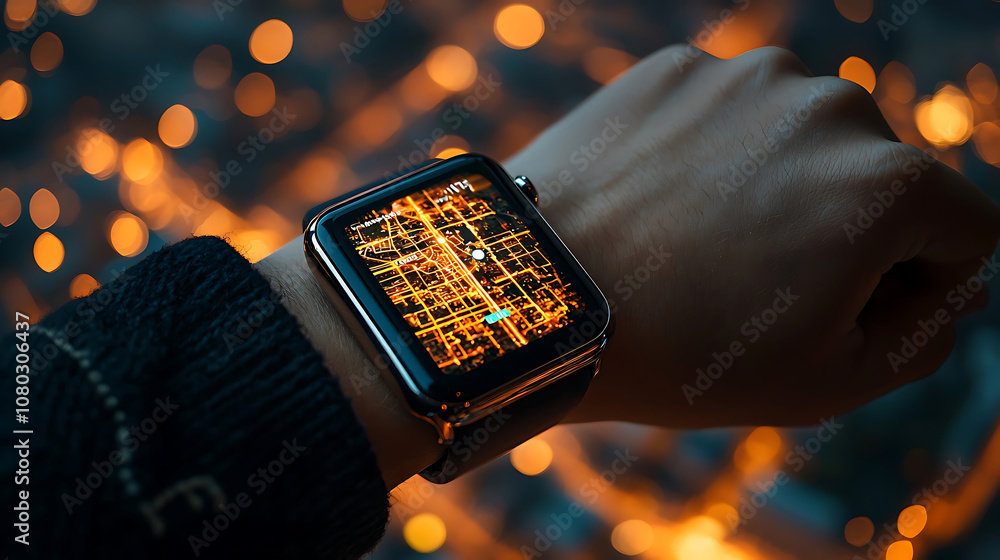 Real time shipment tracking displayed on smartwatch, showcasing ...