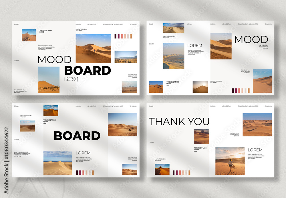 Clean Mood Board Layout Stock Template | Adobe Stock