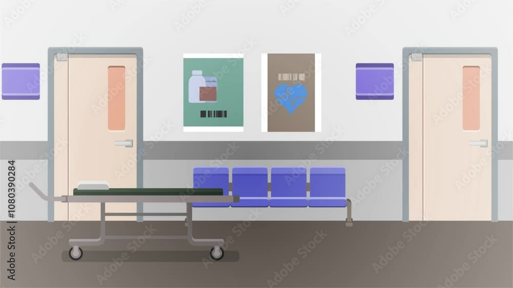 Hospital Emergency Room Animation | Scene for Doctors and Patients ...