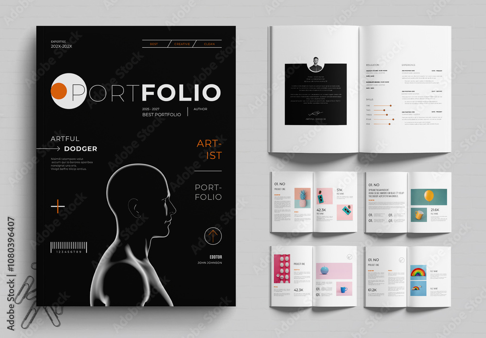 Portfolio Magazine Layout Stock Template | Adobe Stock