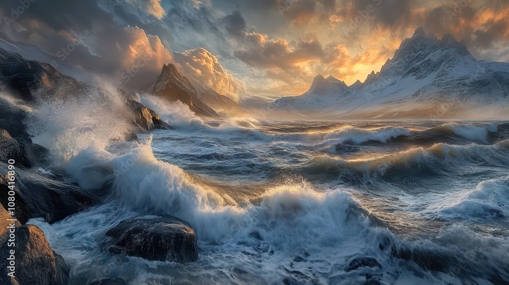 Arctic Ocean Coastal Seascapes: Dramatic Waves, Sculpted Icebergs, and ...