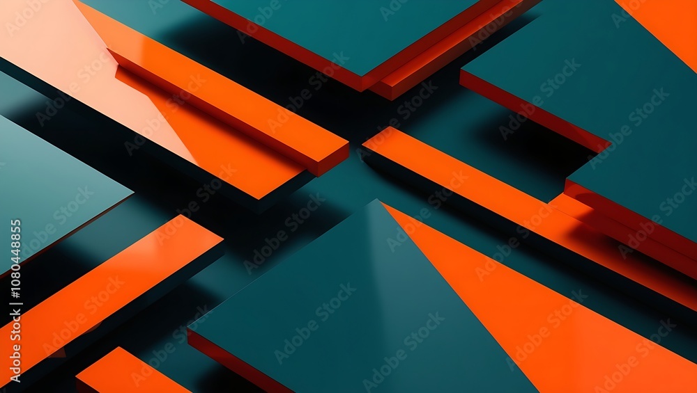 Abstract digital artwork featuring a geometric pattern with a modern ...