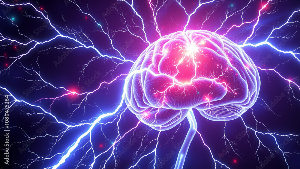Brain energy lightning and thunderbolt flashes. Oxidative ...
