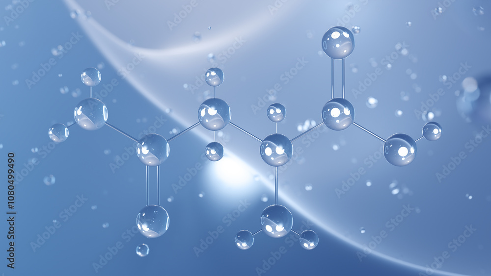 asparagine molecular structure, 3d model molecule, amino acid ...