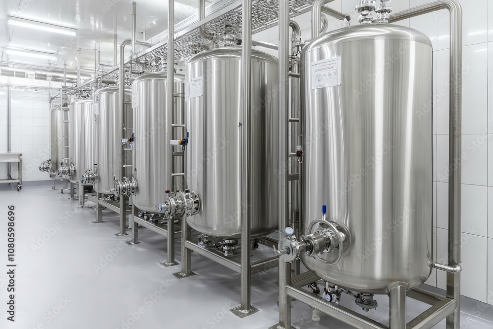 Foto de Process piping network in a pharmaceutical manufacturing plant ...