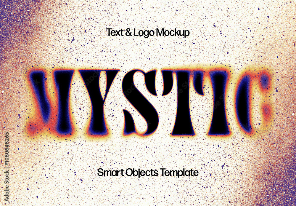 Dust Blurred Text Effect Mockup Stock Template | Adobe Stock