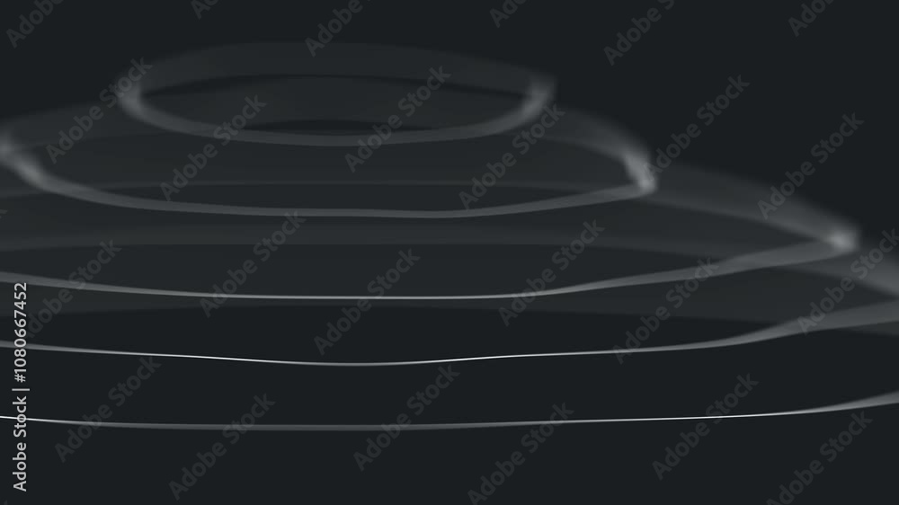 passage of time, spinning time circles animation, abstract black and ...