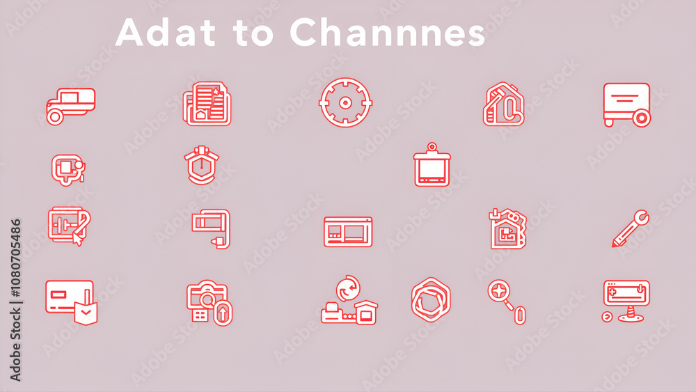 Adapt to changes icons set. Outline set of adapt to changes vector ...