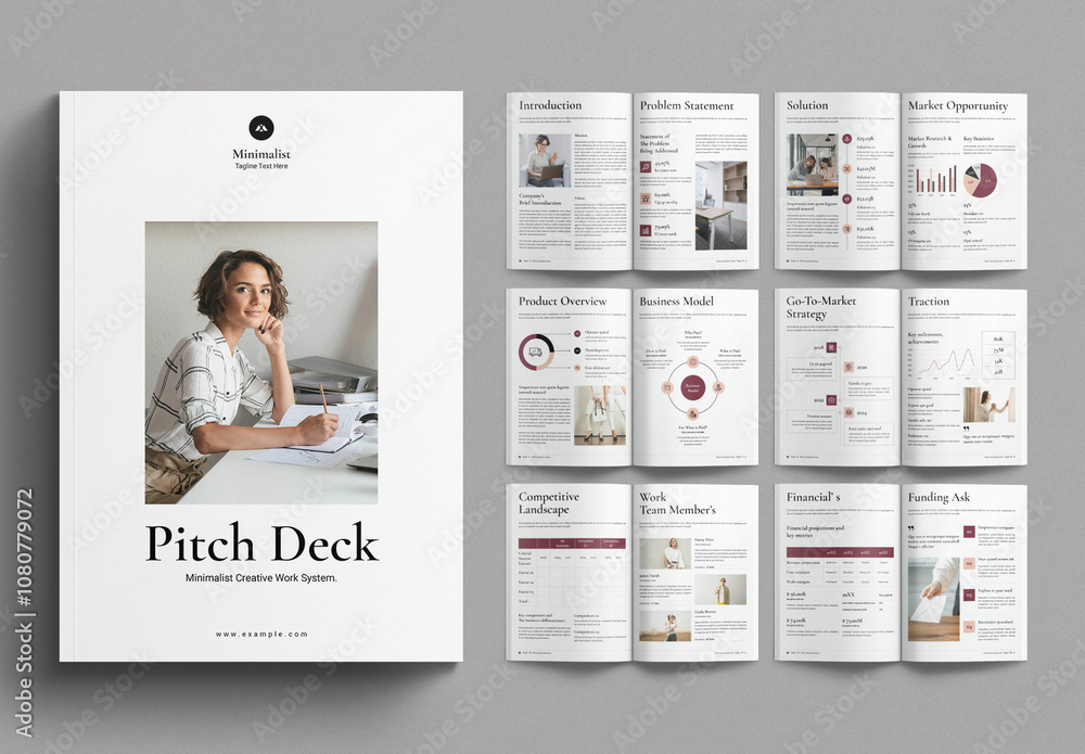 Pitch Deck Brochure Template Design Layout Stock Template | Adobe Stock