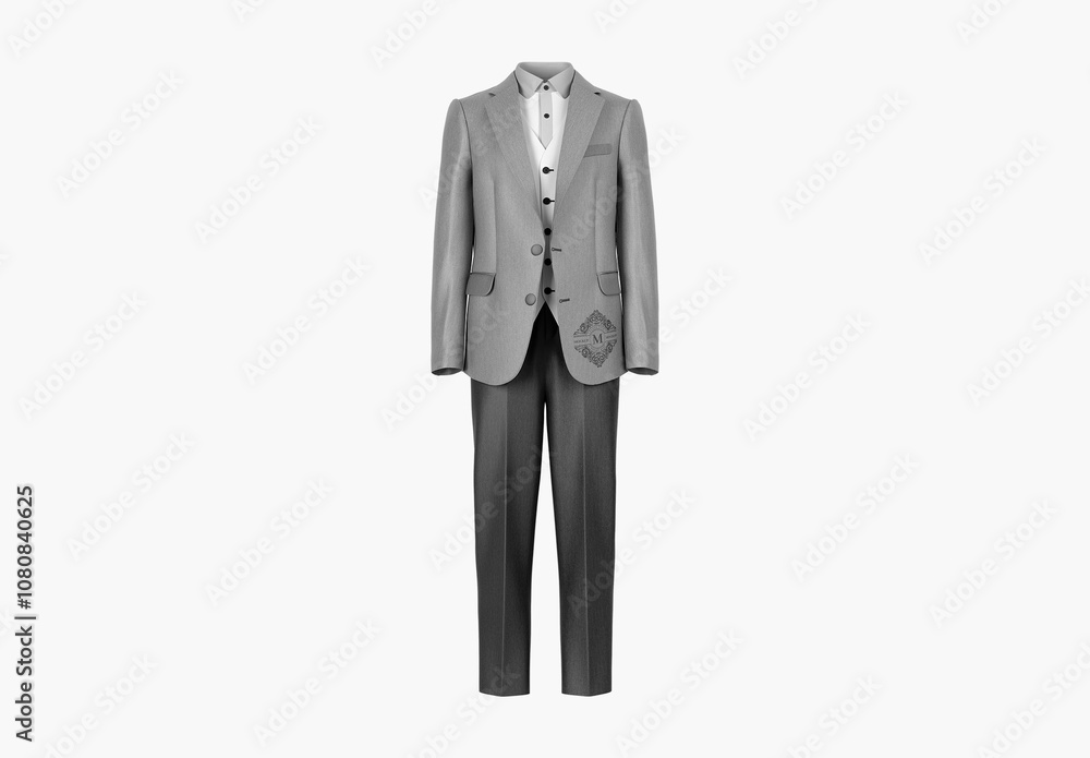Man Business Suit Mockup - Front View Stock Template | Adobe Stock