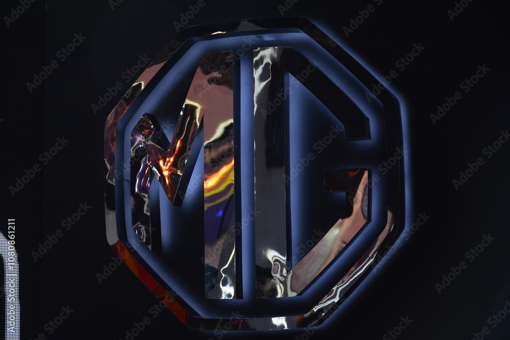 MG sign at PIMS or Philippine International Motor Show in Pasay ...