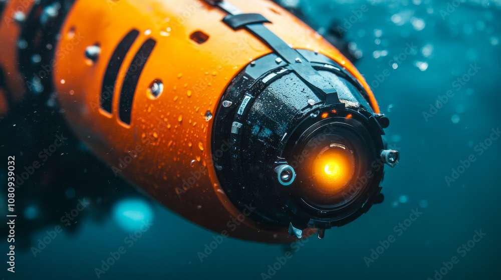 Autonomous Underwater Vehicle (AUV) Subsea Sensor, Orange Drone, Deep ...