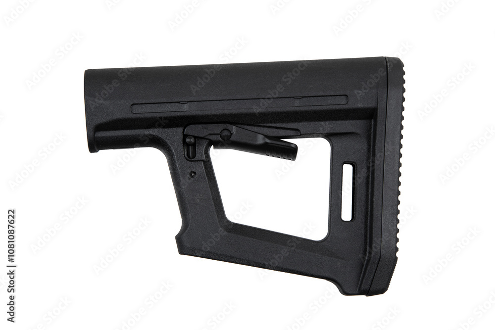 Poster Black adjustable rifle stock, commonly used in firearms for ...