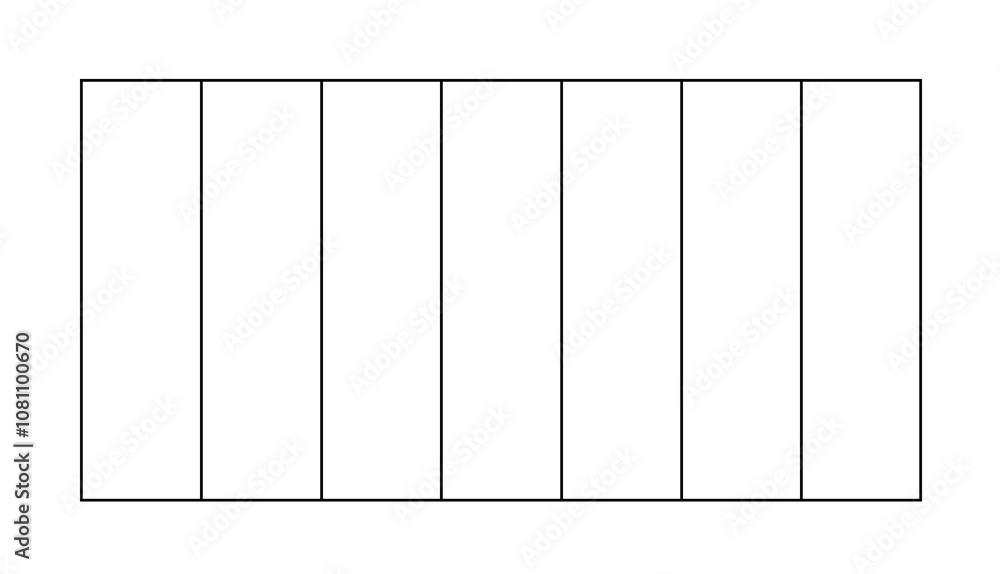 Póster Weekly Planning Table with Seven Columns for Days of the Week on ...