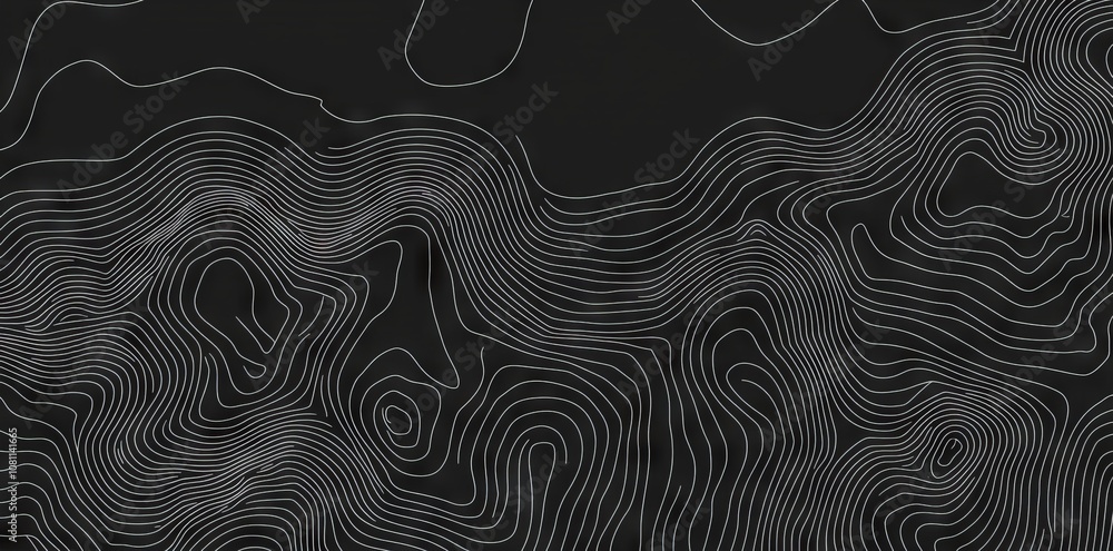 Geometric line map background with elevation assignments on an abstract ...