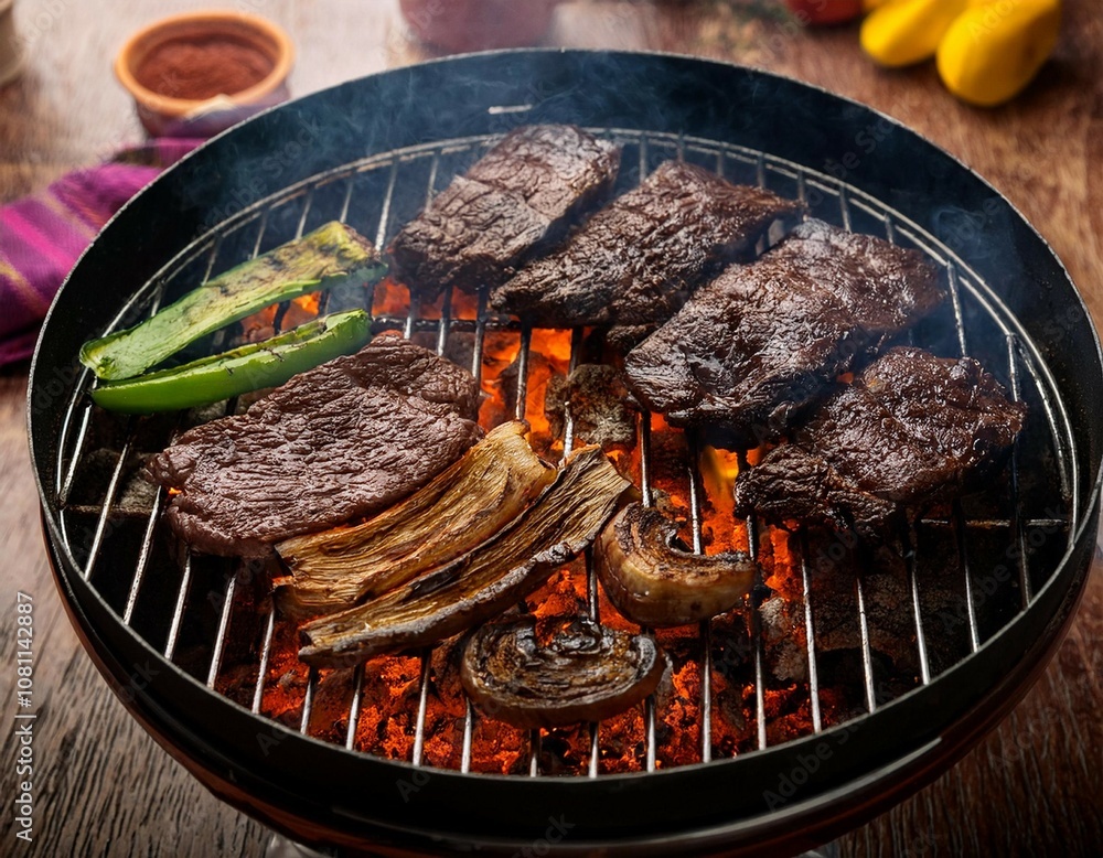 mexican style carne asada charcoal grill for grilling arrachera and ...