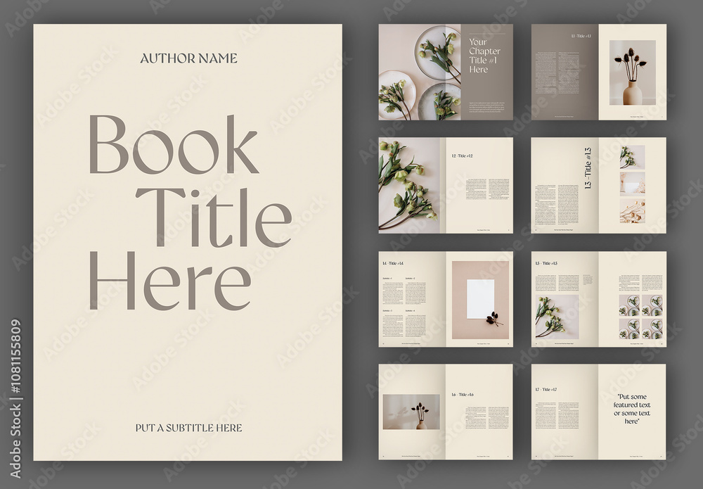 Narrative Book Layout Stock Template | Adobe Stock