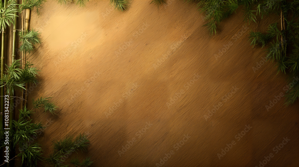 Elaborate Bamboo Composite Texture Sheet with Ornate Brownish Tones and ...