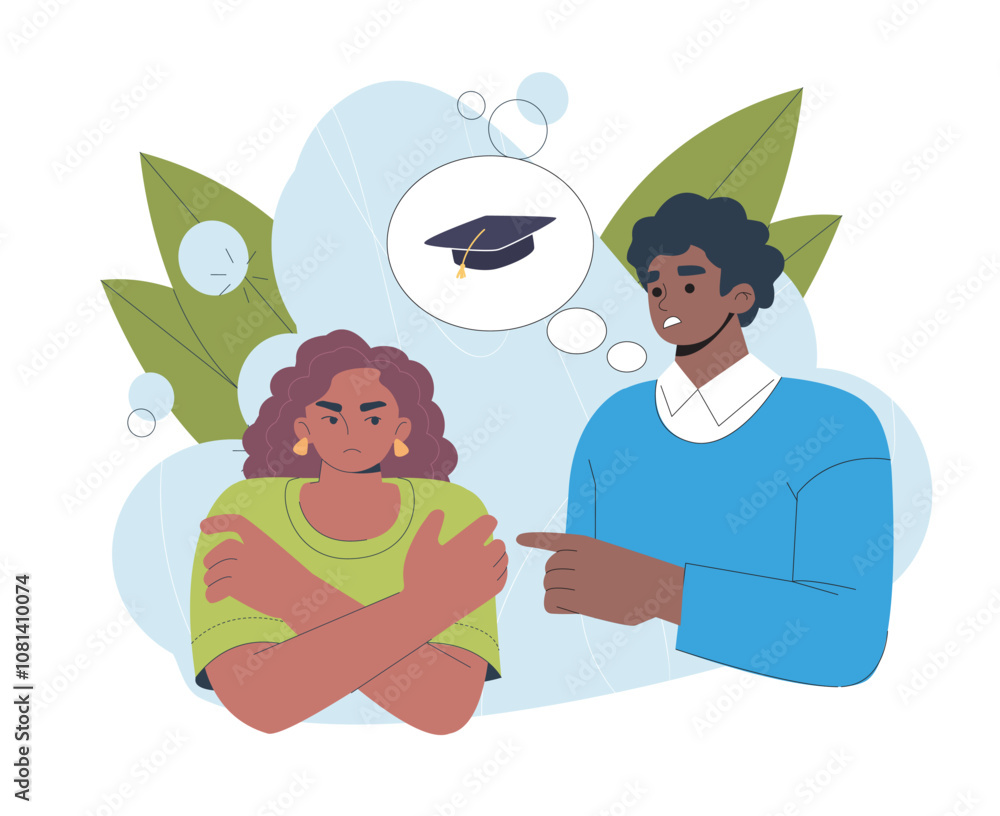 Girl does not want to study. Woman refuses to study at institute or ...