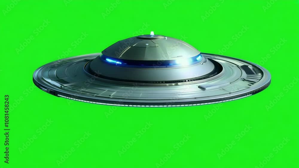 video of alien fantasy spaceship spacecraft sky on green screen ...