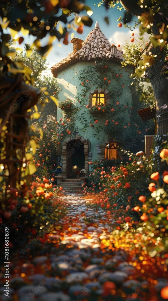 Capture the essence of a romantic folktale set in a digital world ...