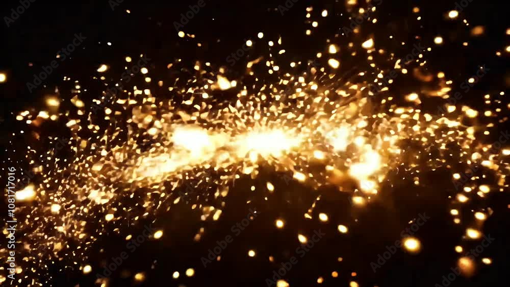 stunning 3D animation depicts fiery sparks glowing embers capturing mesmerizing beauty burning ...