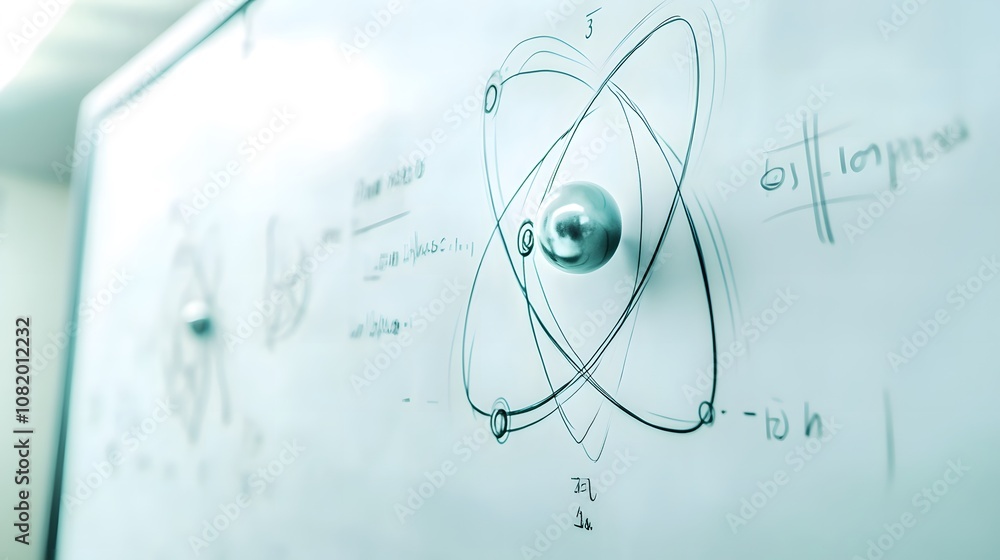 Atomic splitting diagram showing the process of nuclear fission, where ...