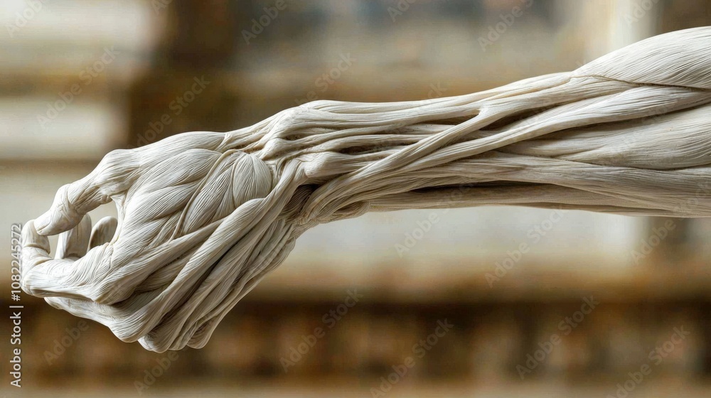 Hyper-Realistic Modern Sculpture Depicting a Human Body Poised for a ...