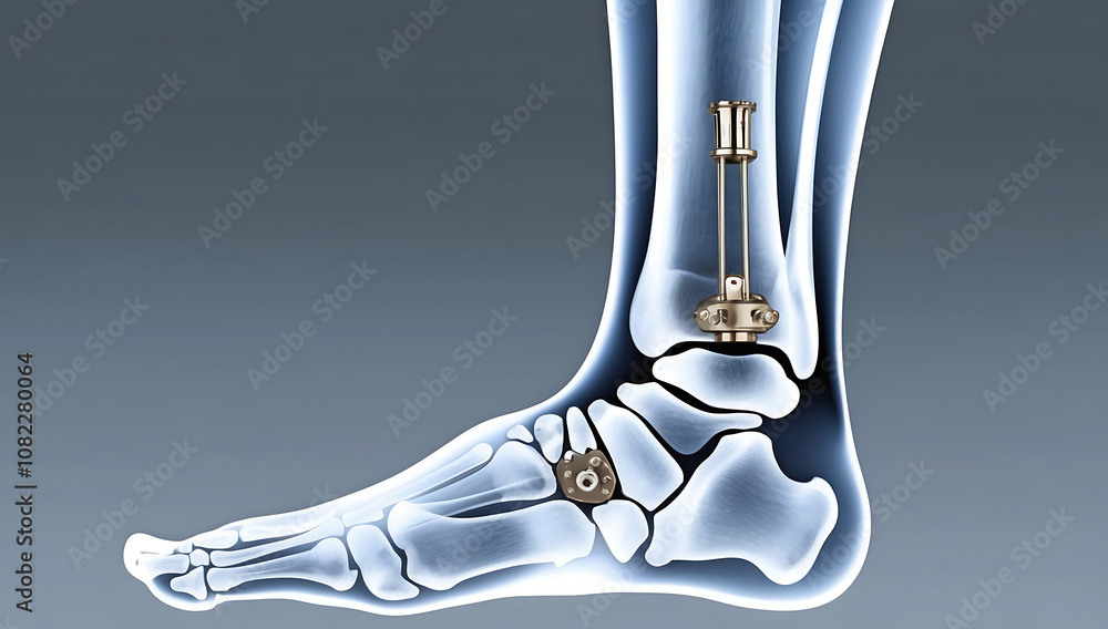 X-ray of the hallux metatarsophalangeal joint's MTP1 bone block ...