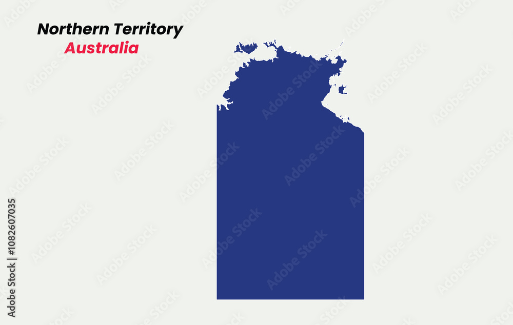 Map of Northern Territory, Map of Northern Territory with fill colour, Map of Australia state ...