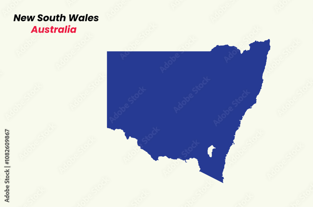 Map of New South Wales, Map of New South Wales with fill colour, Map of ...