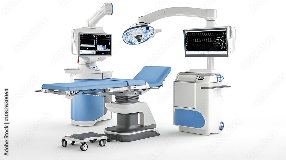 An advanced robotic system performing minimally invasive surgery, with ...