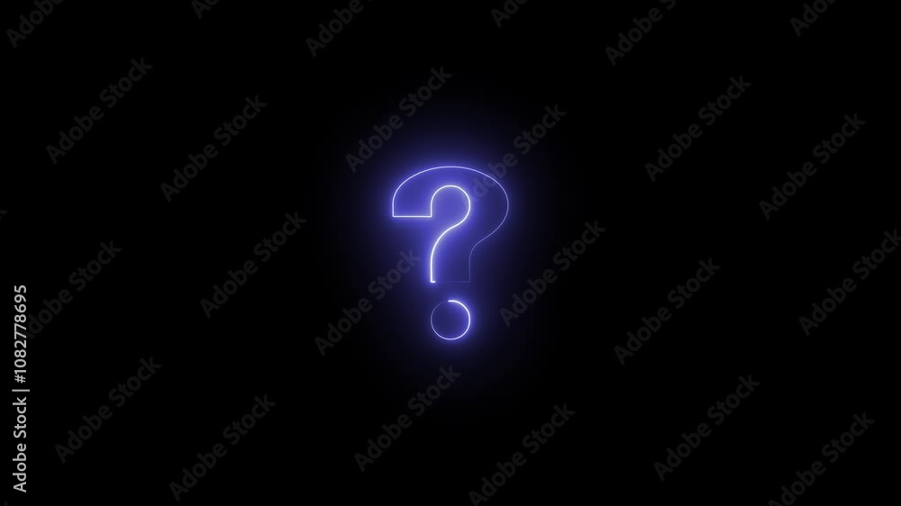 Video Stock Question mark sign animation Cyberspace questions asking ...